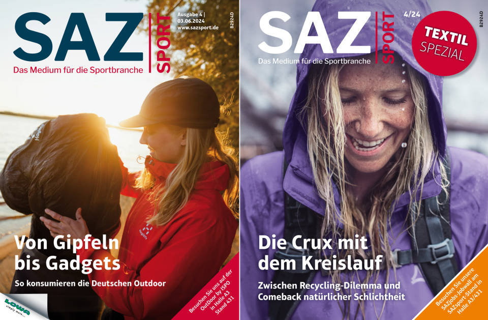 Heute schon das Wendeheft SAZsport Outdoor-Spezial und Textil-Spezial lesen! - sazsport.de